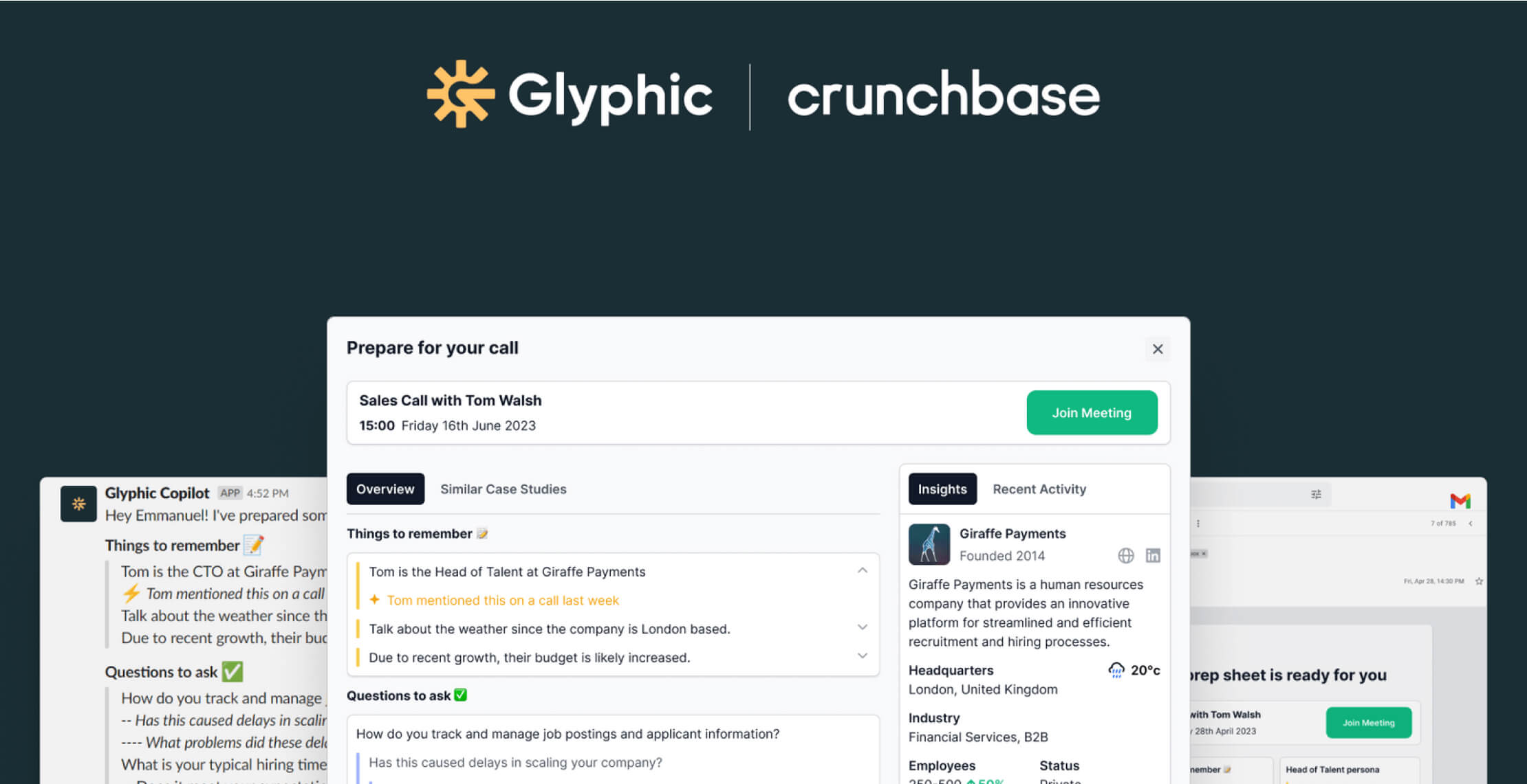 Glyphic Partners with Crunchbase to Enhance AI Sales Assistant with Business Intelligence
